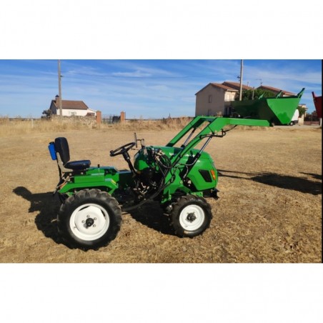 Mini tractorino T20 diesel refrigerado por agua con pala de carga ...