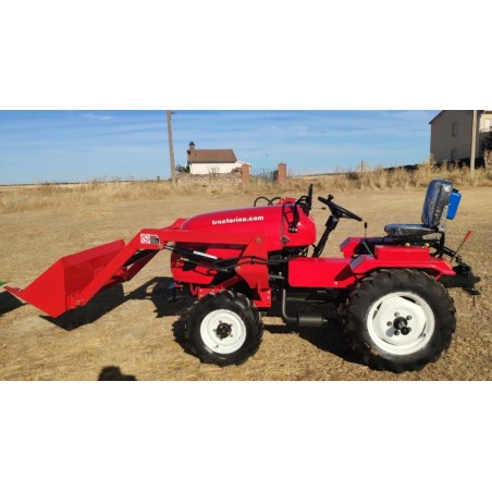 Mini tractorino T20 diesel refrigerado por agua con pala de carga ...